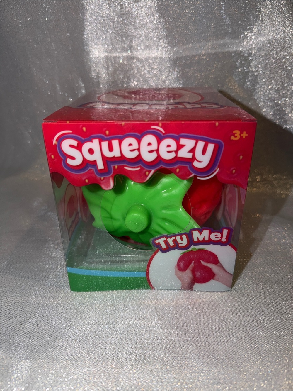 Toys | Squeeezy Strawberry Omg Mystery Dumpling Neon Pink Fuzz Ball ...